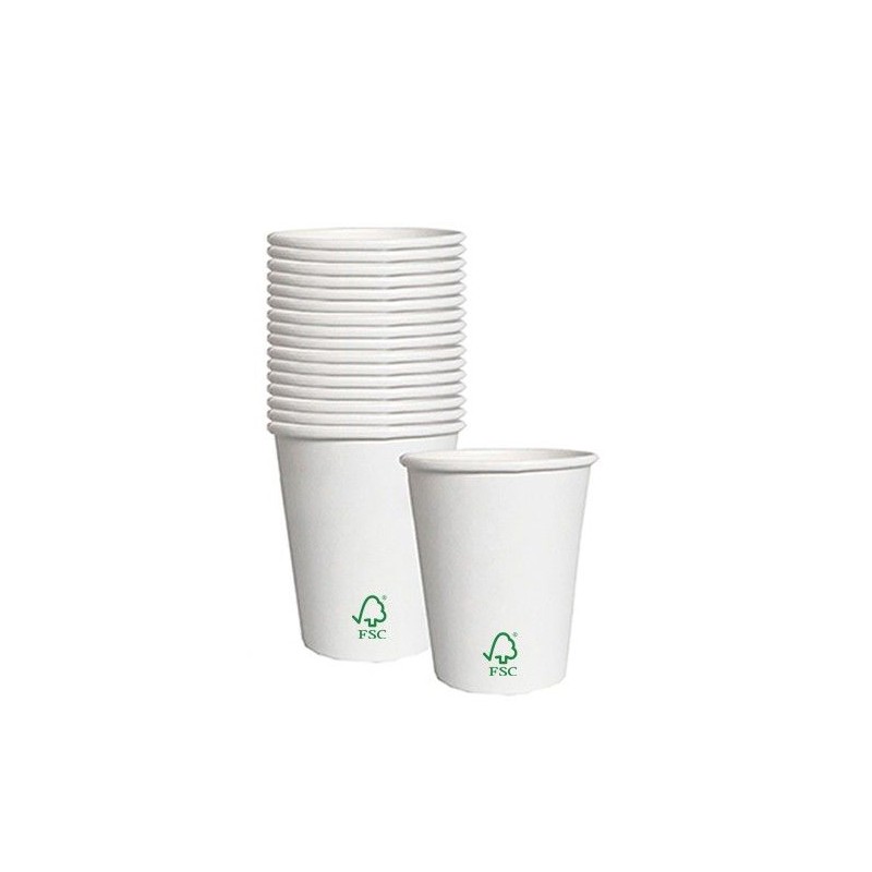 Copos de papel branco 350 ml / 12 oz 50 unidades
