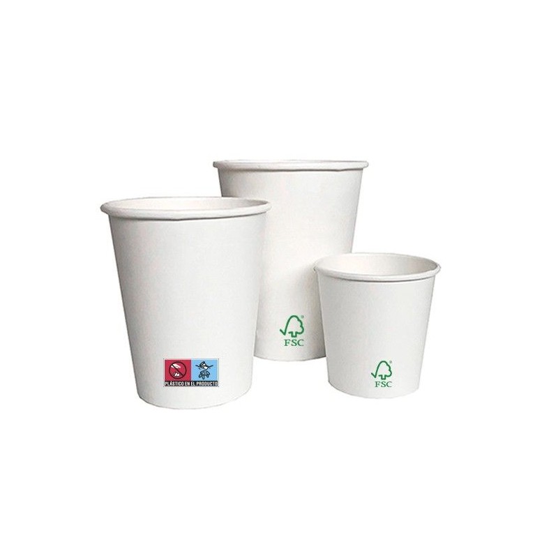Copos de papel branco 350 ml / 12 oz 50 unidades